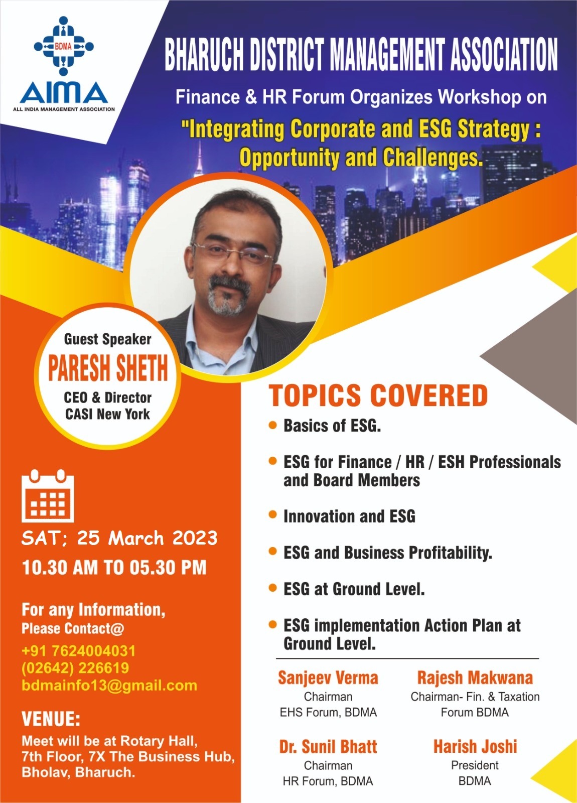 Welcome to BDMA - Bharuch District Management Association