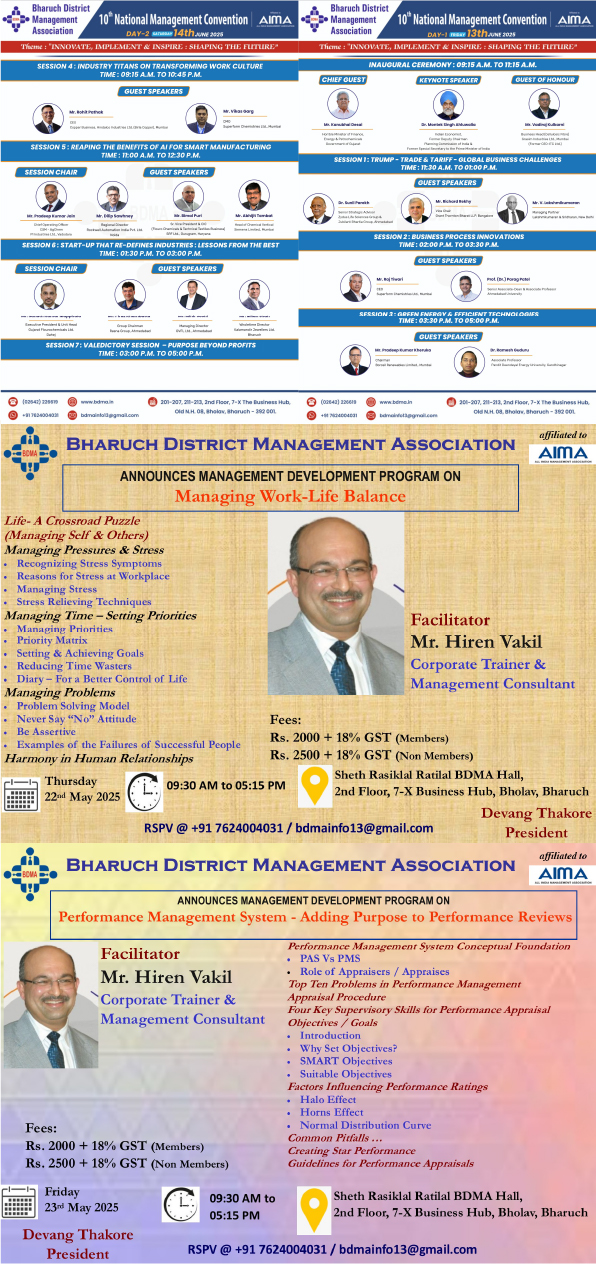 Welcome to BDMA - Bharuch District Management Association
